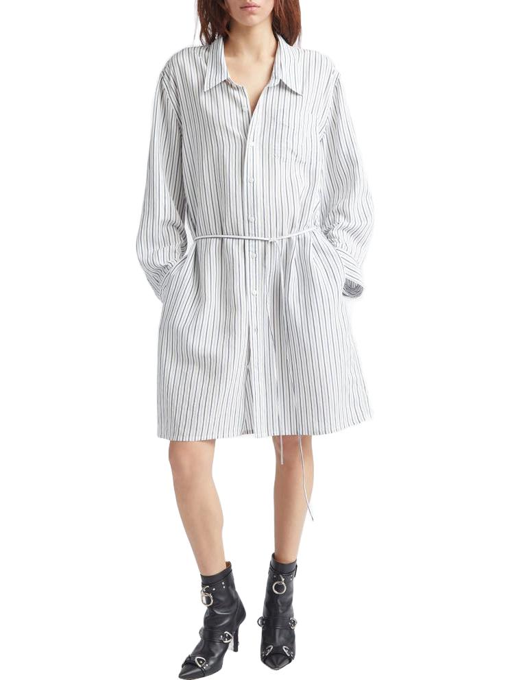 R13 R13 Stripe Drop Neck Shirtdress